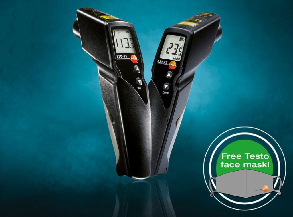 Free mask with testo 830 infrared thermometers | Heating & Plumbing ...