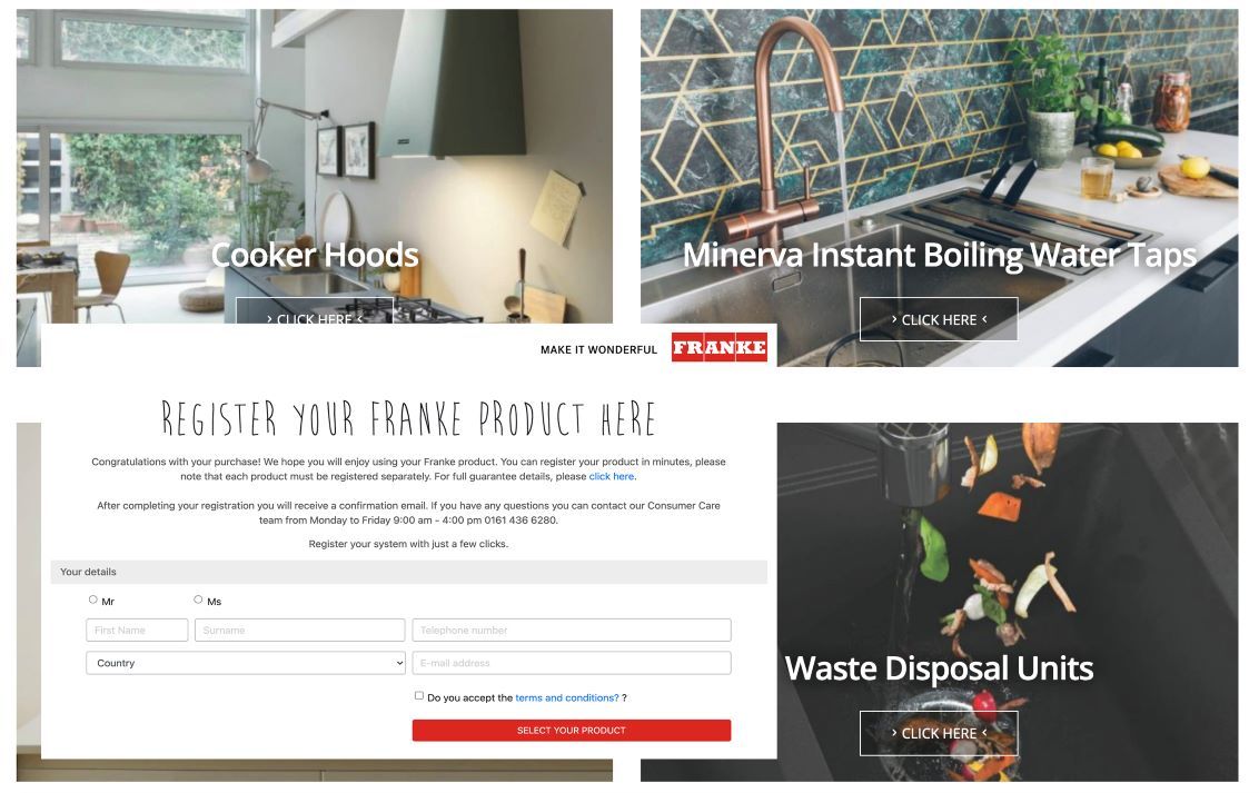 Franke improves aftersales service with online product registration ...