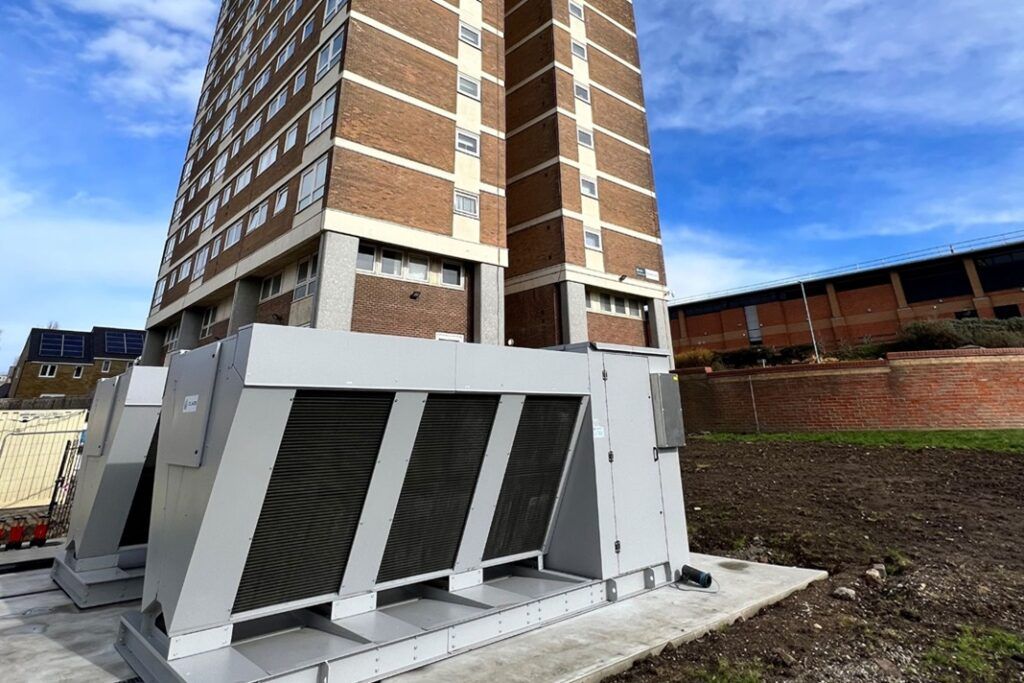 High temperature air source heat pumps installed at Leeds tower block ...