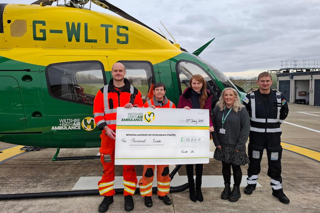 Grant UK donates £10,000 to Wiltshire and Bath Air Ambulance | Heating ...