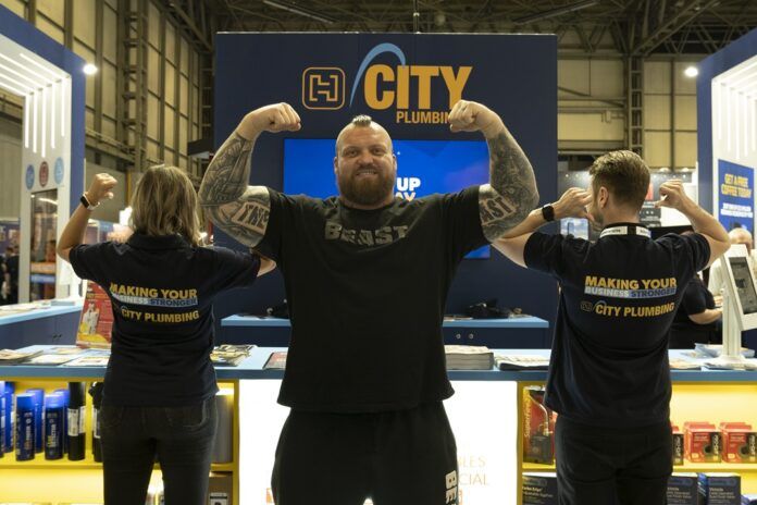 Eddie Hall joins City Plumbing at Installer Show 2025 | Heating ...